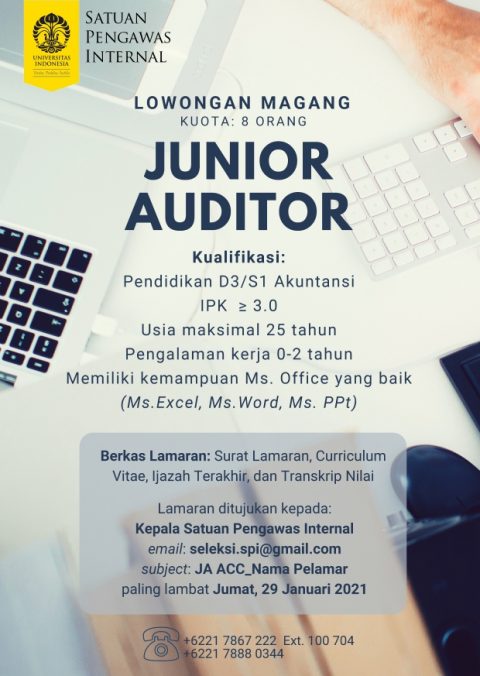 Junior Auditor Internship Jobs | Program Pendidikan Vokasi Universitas ...