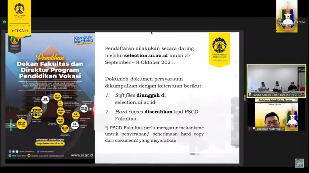 Vokasi UI Gelar Sosialisasi Seleksi Calon Direktur Program Pendidikan ... Vokasi UI Gelar Sosialisasi Seleksi Calon Direktur Program Pendidikan ...